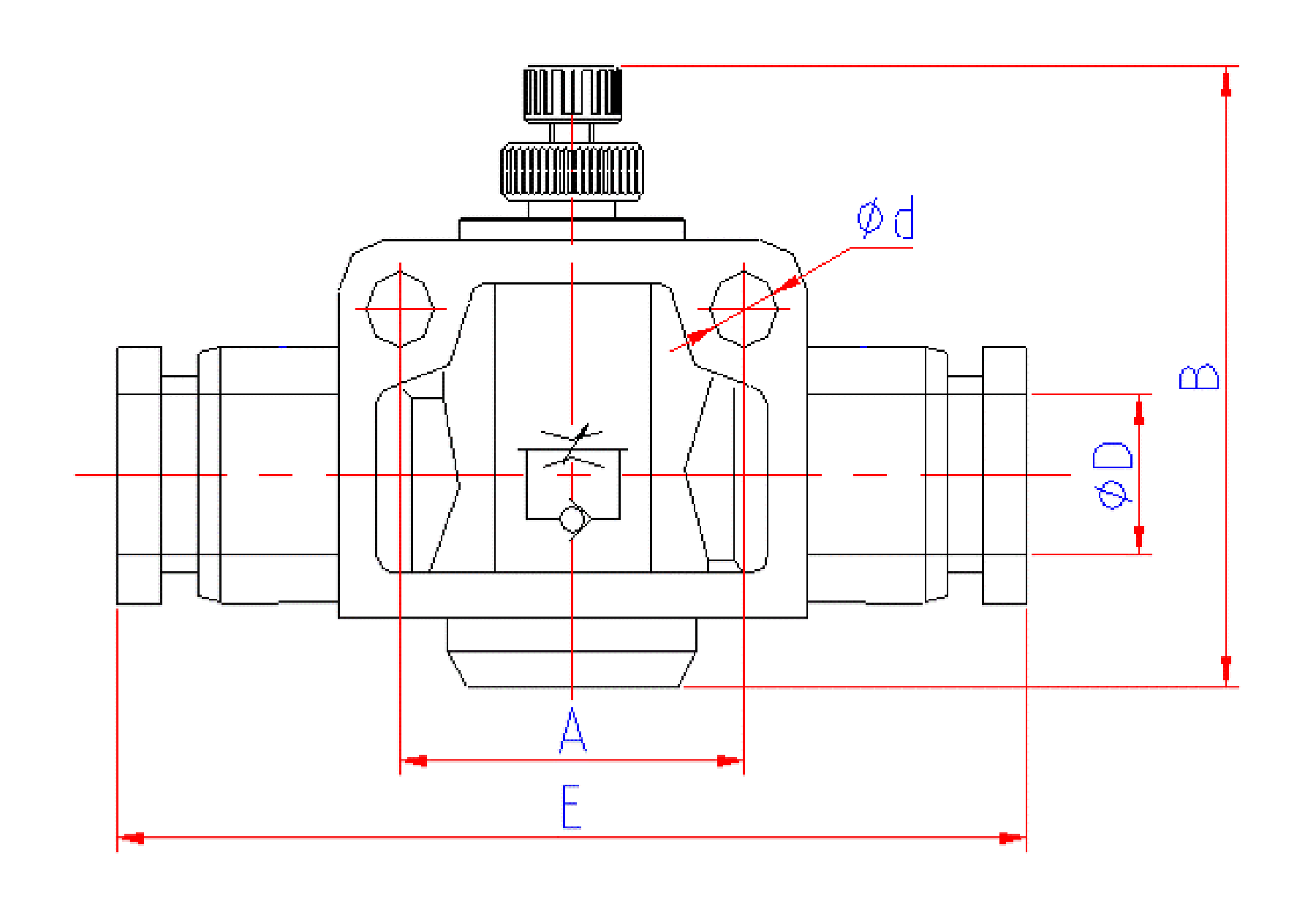 In Line Flow Control Valve Push-In Fitting